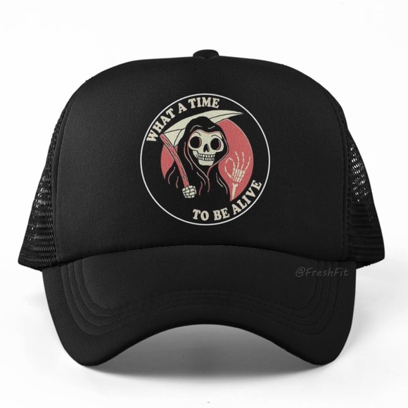 Accessories | What A Time To Be Alive Reaper Foam Trucker Hat Mesh ...